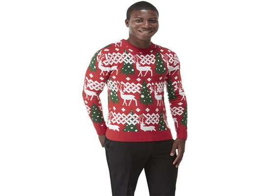 Cute Couples Christmas Sweaters , Funny Christmas Jumpers Jacquard Design