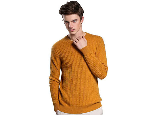 Multi Patterns Pure Cashmere Sweaters Round Neck Long Sleeve Pullover Style