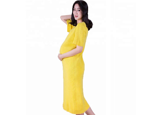 European Maternity Knit Sweater Computer Knitted Thin Wool Breathable Long Knee Style