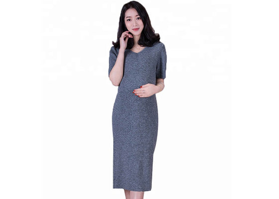 European Maternity Knit Sweater Computer Knitted Thin Wool Breathable Long Knee Style