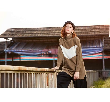 Lady Clothier Custom Made Sweaters Bespoke Intarsia 100% Pure Cashmere Pullover