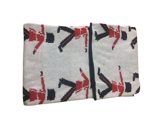 Luxury Childs Kids Sleeping Blanket 100% Cotton Red Soldier Pattern Thread