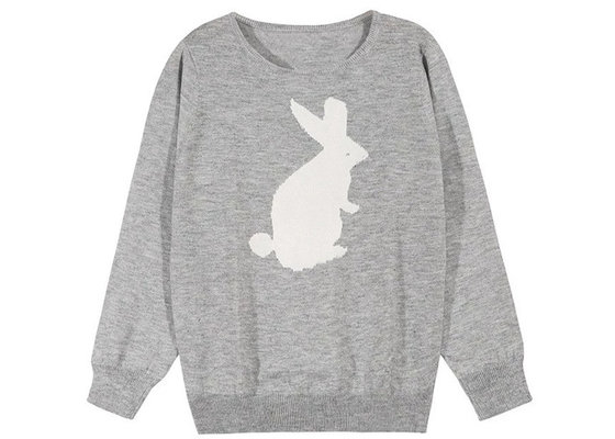 Intasia Womens Knit Sweater Animal Rabbit Pattern Anti - Shrinkage Pullover