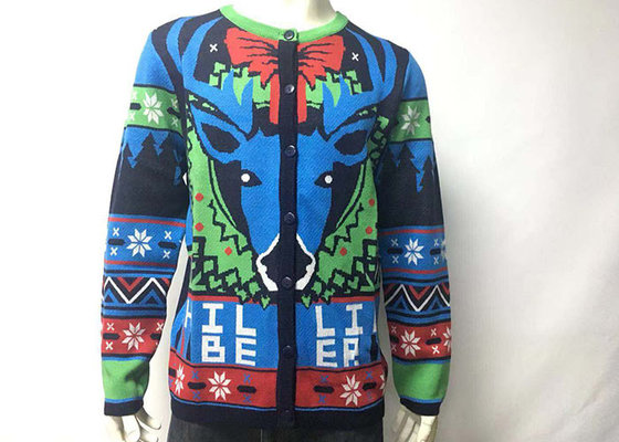 S - 6XL 12GG Popular Ugly Christmas Sweaters In Cotton Acrylic Material