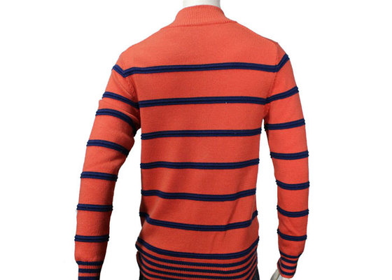Zipper Cardigan Sweaters Cute Orange Mens Striped Sweater Medium Cardigan