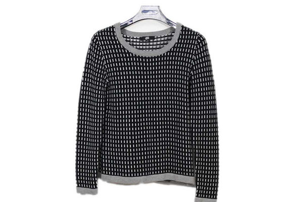 Autumn Winter Warm Thick Womens Knit Sweater Black And White Female Acrylic