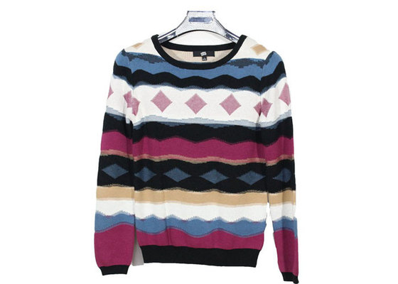 Dolman Sleeve Intasia Patterned Diamond Lattice Sweater Women Knitwear