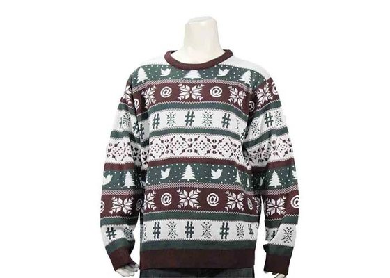 Adult Mens Ugly Christmas Sweater Merry X - Mas Full Knitted Jacquard Pattern