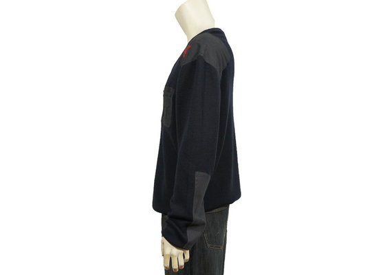 Winter Polyester 7 Gauge Thick Mens Military Style Sweater With Full Sleeve