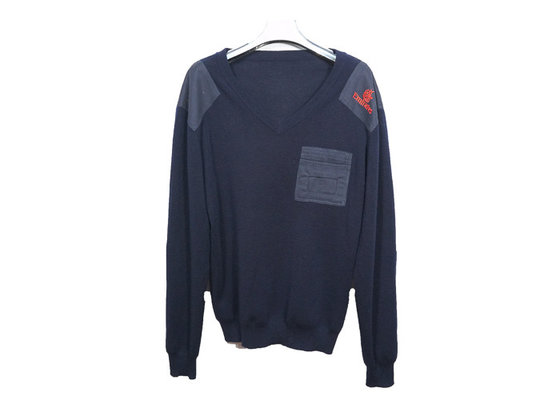 Winter Polyester 7 Gauge Thick Mens Military Style Sweater With Full Sleeve