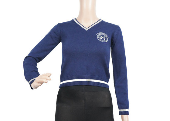 British Kids Pullover Sweater Pure Cotton Kids School Sweater Custom Made