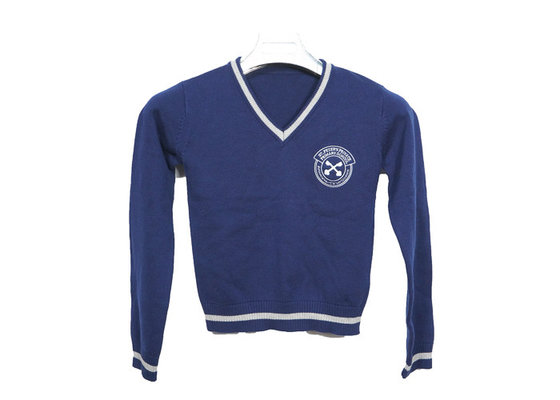 British Kids Pullover Sweater Pure Cotton Kids School Sweater Custom Made