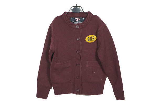 Purple Long Sleeve Cardigan Kids Knit Sweater Winter Designs With Two Pockets