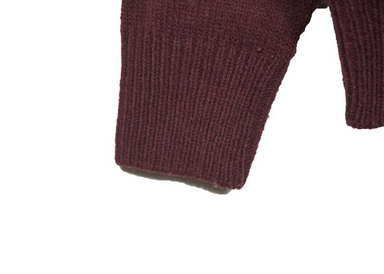 Purple Long Sleeve Cardigan Kids Knit Sweater Winter Designs With Two Pockets