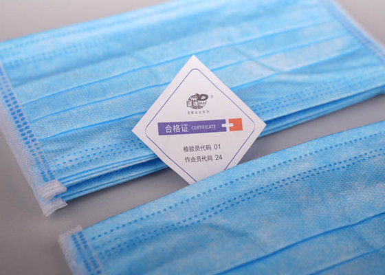 Non Woven BFE 95 Surgical Protective Mask Blue Brethable 3 Ply Earloop Face Mask
