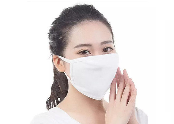 PM2.5 Breathable Pure Cotton Face Mask Soft White Unisex Anti Dust Washable