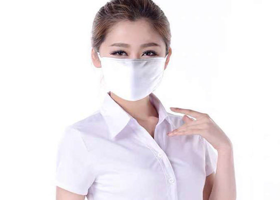PM2.5 Breathable Pure Cotton Face Mask Soft White Unisex Anti Dust Washable