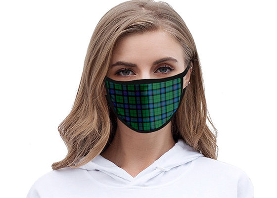 Reusable Cloth Surgical Protective Mask Soft Cotton Outdoor Plaid Print Dust Proof Covering
