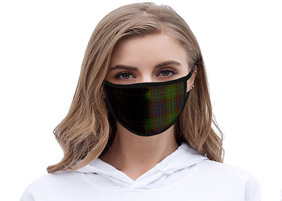 Reusable Cloth Surgical Protective Mask Soft Cotton Outdoor Plaid Print Dust Proof Covering