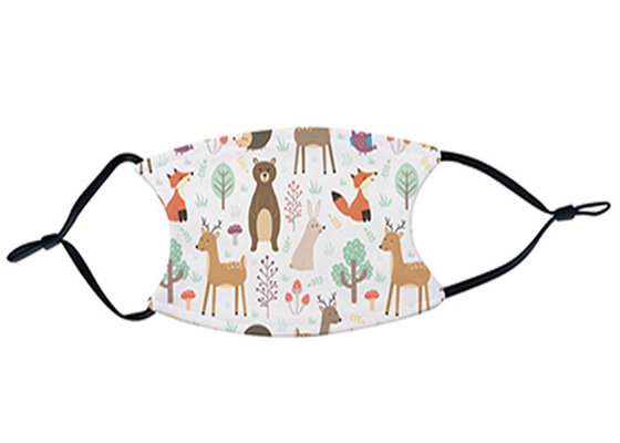 Outdoor Unisex Ployester Cotton Ear Loop Cloth Face Mask With PM 2.5 Filter Pad