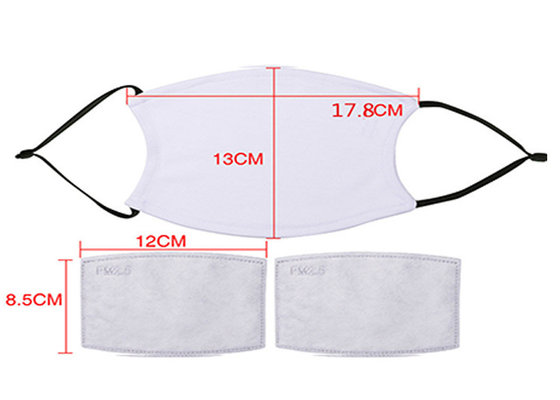 Outdoor Unisex Ployester Cotton Ear Loop Cloth Face Mask With PM 2.5 Filter Pad