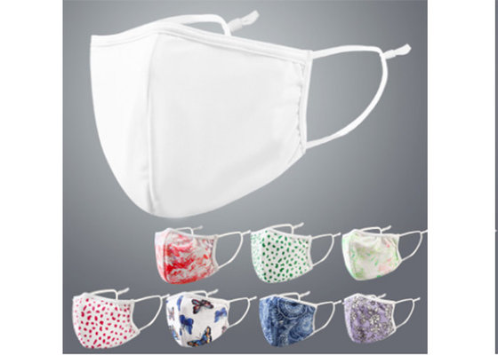 Polyester Cotton Cycling Washable Print Pattern Face Mask With Adjustable Ear Loop