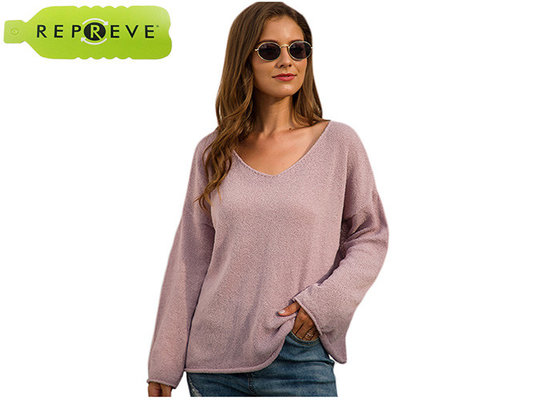 V Neck Loose Pullover Sweater Autumn Sustainable Apparel