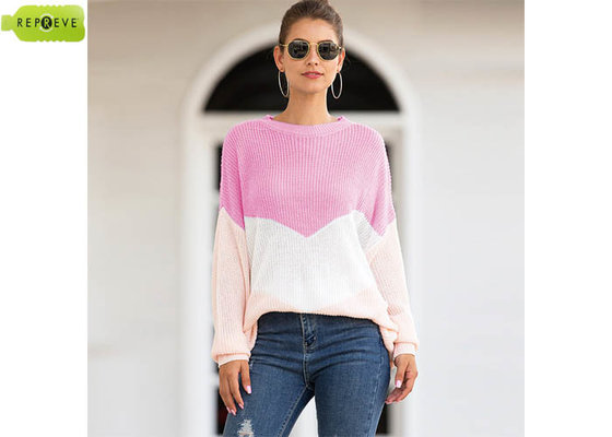 Womens Loose Sweater Round Collar Sustainable Apparel