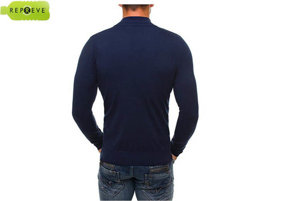 Polyester Knitted Pullover Sweater 1/4 Zip Sustainable Apparel