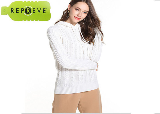 Women Winter Cable Knitted 9GG Pullover Sustainable Sweater
