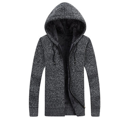 ISO M L XL V Neck Cardigan Zipper Mens Knit Sweater