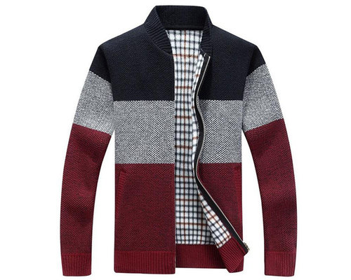 OEM Long Sleeve Cardigan Zipper Cozy Knit Sweater