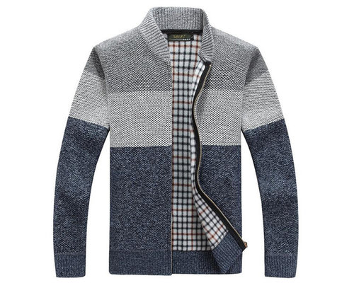OEM Long Sleeve Cardigan Zipper Cozy Knit Sweater