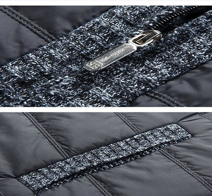 L XL XXL Muscle Fit Patchwork Knitted Cardigan Jacket