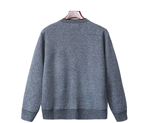 Plain V Neck Cardigan Argyle Pattern Embroidery Sweater