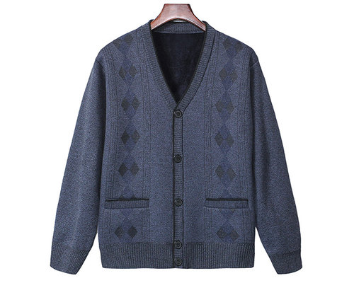 OEM V Collar Cardigan Prismatic Cozy Knit Sweater