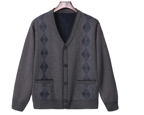 OEM V Collar Cardigan Prismatic Cozy Knit Sweater