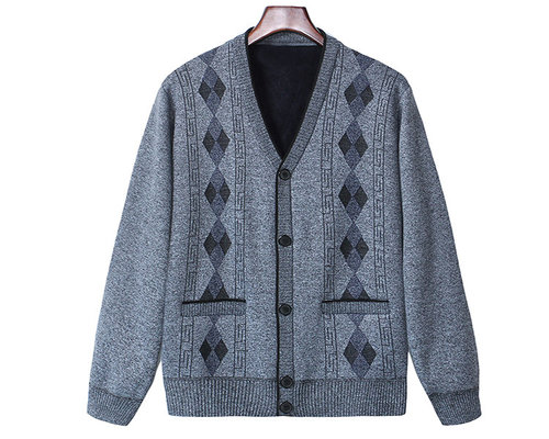 OEM V Collar Cardigan Prismatic Cozy Knit Sweater
