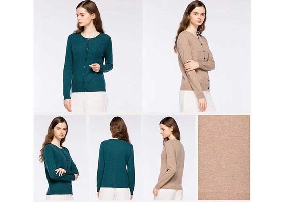 Κυρία Bespoke Made στα πουλόβερ Β μέτρου - καθαρό πουλόβερ ζακετών κασμιριού λαιμών 100%