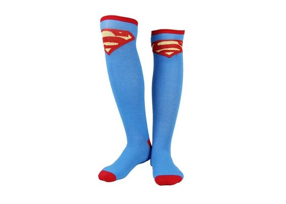 Alti calzini di sport dei superman del ginocchio su ordinazione blu di logo per la primavera e l'autunno unisex