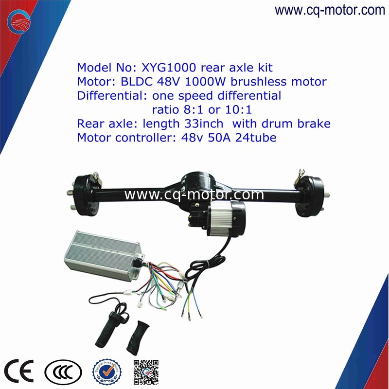 e tricycle complete kit e- rickshaw parts/ axle/ controller/head light/ rim/ / throttle