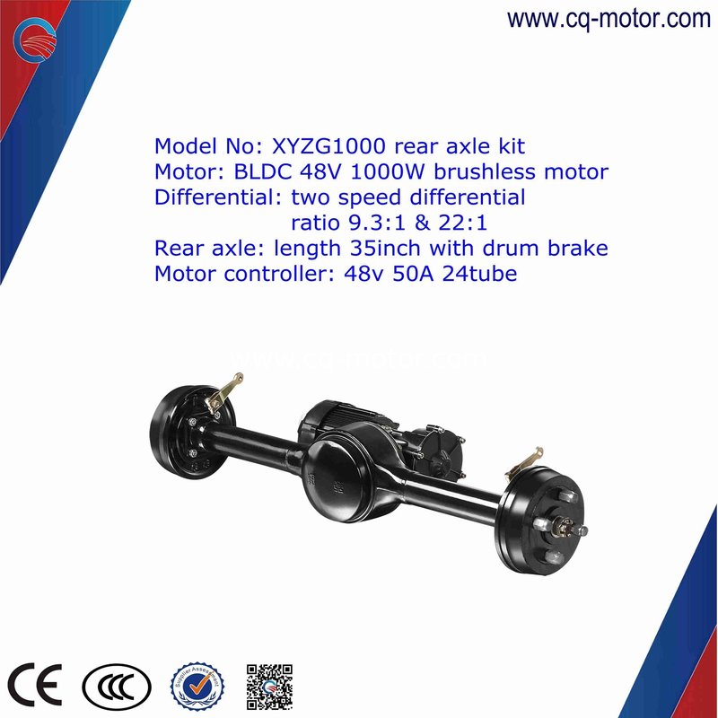 850w Eletric Vehicle Rear Axle With Brushless Motor,Auto rickshaw motor  kits cq motor
