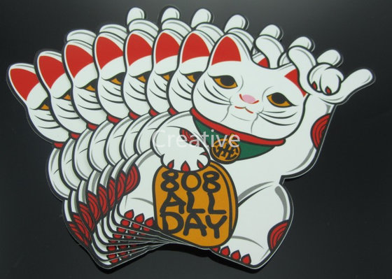 Synthetic Paper Waterproof Custom Label Stickers Uv Resistant Irregular Shape