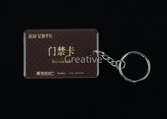 CMYK Offset Printed Plastic Tags 4mm Hole Epoxy Dome Customized
