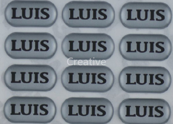 Matt Chromed Epoxy 3D Dome Stickers Custom Resin Domed Name Badges