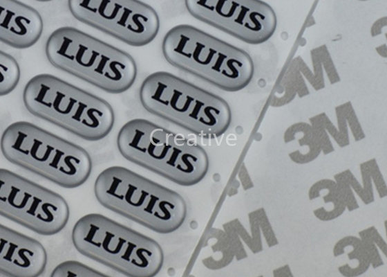 Matt Chromed Epoxy 3D Dome Stickers Custom Resin Domed Name Badges