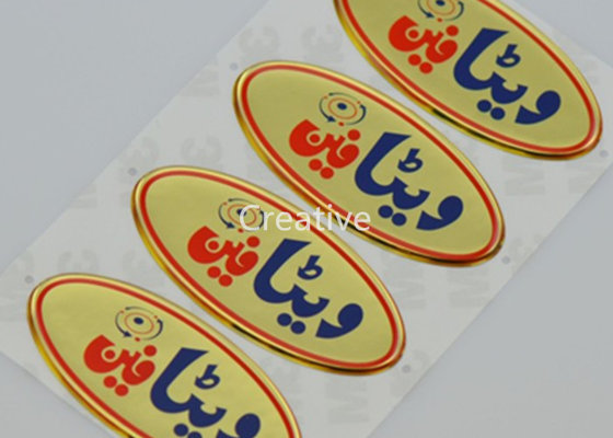 Indoor Oval 3D Domed Resin Labels Screen Printing Custom Domed Decals