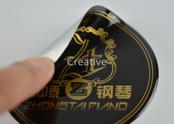 Indoor Oval 3D Domed Resin Labels Screen Printing Custom Domed Decals