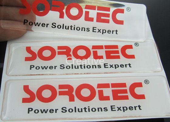 Self - Adhesive Polyurethane Domed Labels / PU Logo Resin Domed Labels