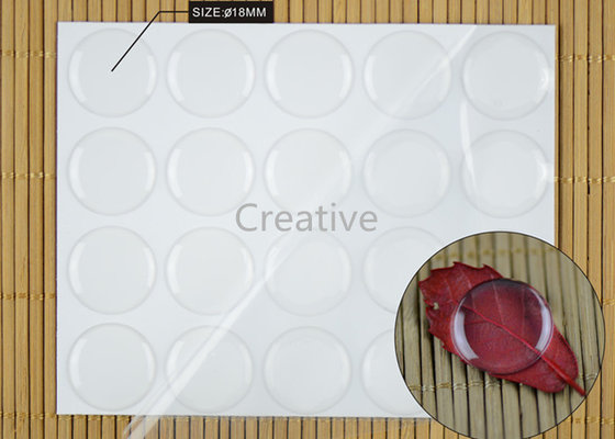 18mm Printable Round Clear Epoxy Stickers Circle For Bracelets